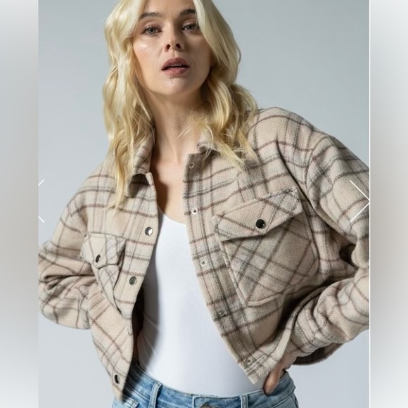 Lena | Jackets & Coats | New Cropped Shacket | Poshmark